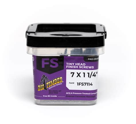 Big Timber Fasteners Tiny Head Finish Screws 1 14