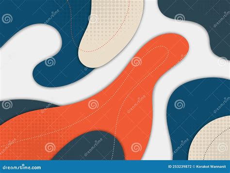 Abstract Doodle Colorful Design Decorative Artwork Design Overlapping Template With Dots