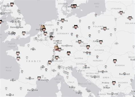 GitHub Map интерактивная карта плотности GitHub аккаунтов