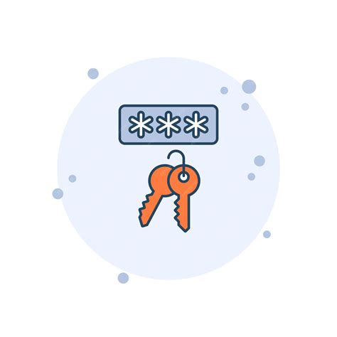 Premium Vector Cartoon Password Key Icon Vector Illustration Key Word On Bubbles Background