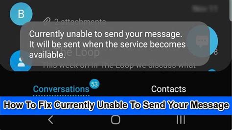 fix currently unable to send your message it will send when service