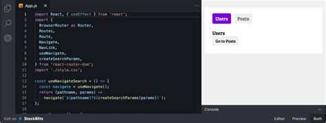 Navigating to URL with Query Strings in React Router