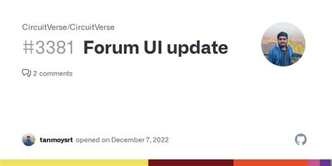 forum ui update · issue 3381 · circuitverse circuitverse · github