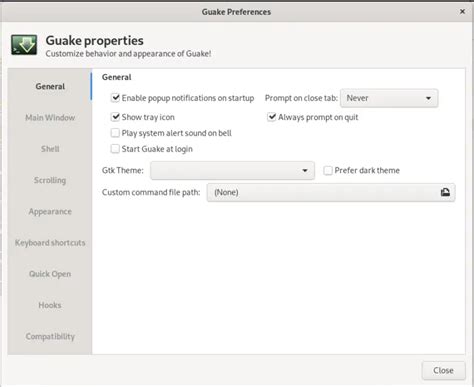 install and use guake a drop down terminal emulator for debian 10 vitux