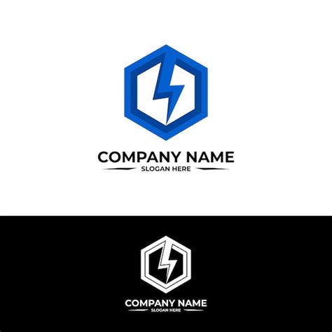 Premium Vector Hexagon Power Electric Vector Logo