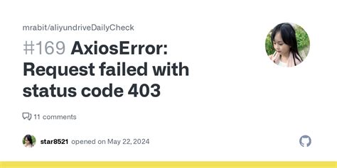 axioserror request failed with status code 403 · issue 169 · mrabit