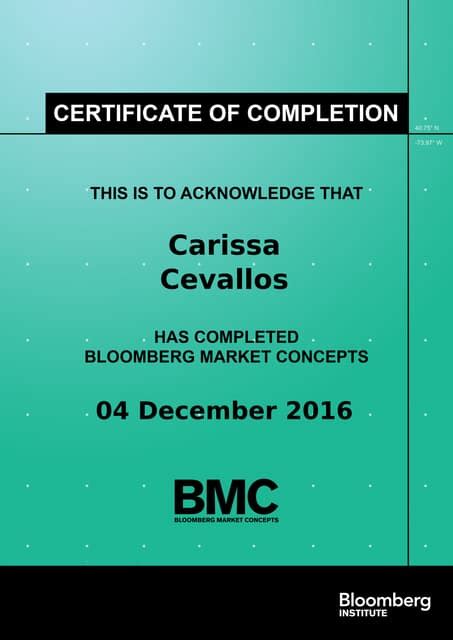 Bcm Certificate Of Completion Pdf