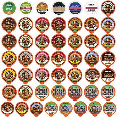 Perfect Sampler Flavored Decaf Coffee Pod Variety Pack 50 Count For