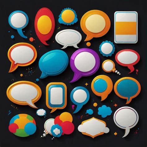 A Colorful Collection Of Comic Speech Bubbles With The Word Twitter On