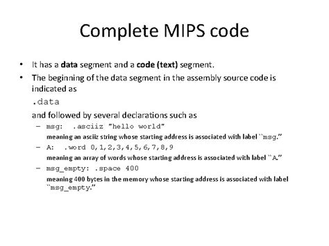 MIPS Mul Div And MIPS Floating Point Instructions