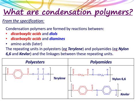 Aqa 33121 Condensation Polymers Teaching Resources