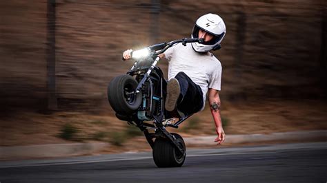 Wheelie Fun Bike Electric Scooter With A Wheelie Button For Ultimate Fun