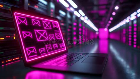 A Laptop Displaying An Encrypted Email Featuring Digital Encryption Symbols And A Secure Email