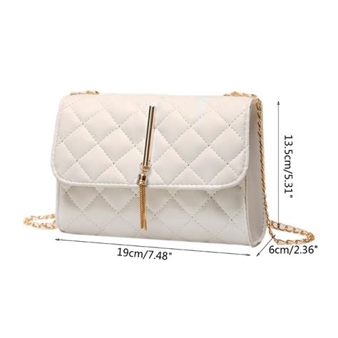 Badu Bg Дамска малка чанта за през рамо с каишка за верижка Дамска чанта през рамо от Pu кожа