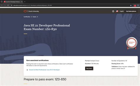 Purchasing And Scheduling Java Exam