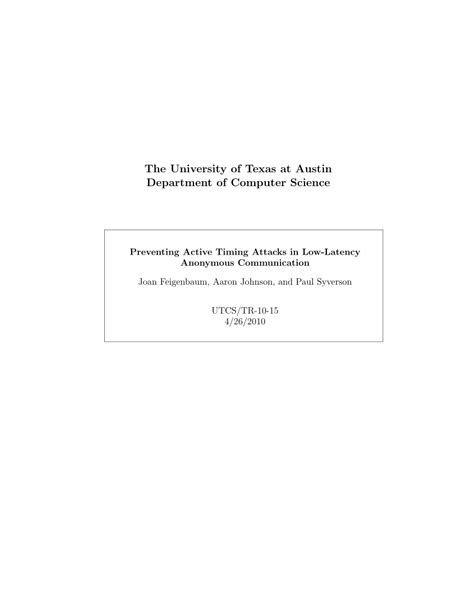 pdf preventing active timing attacks in low latency anonymous