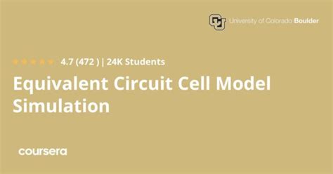 equivalent circuit cell model simulation coursya