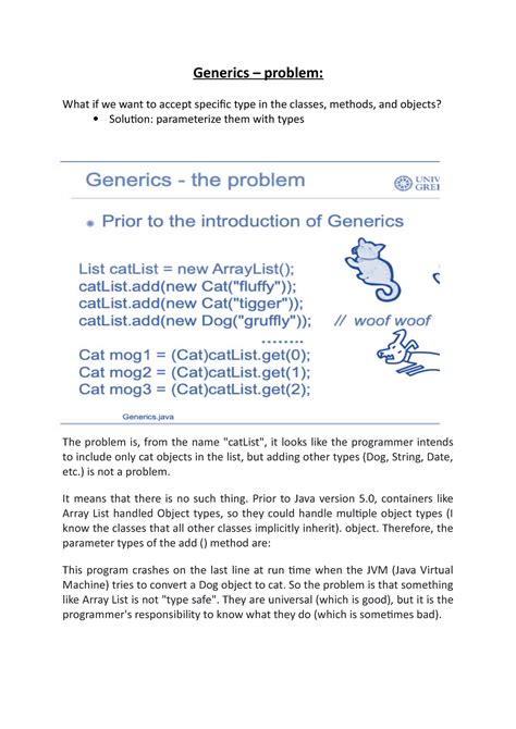 generics problem generics problem what if we want to accept