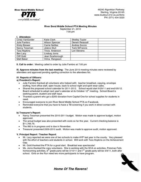 Pta Secretary Minutes Template Google Search Pta Meeting Pta School Pta