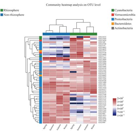 The Otu Heatmap And Cluster Analysis Of The Top 50 Relative Abundances