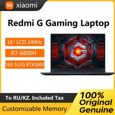 2022 Xiaomi Redmi G Pro Gaming Laptop 16 Inch 240Hz LCD Screen Computer ...