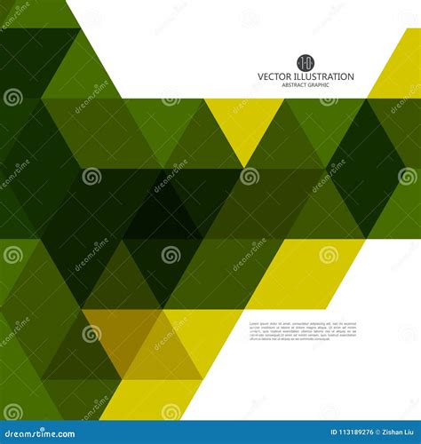 Triangular Composition Of Abstract Graphics Vector Illustration Stock