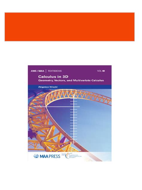 Free Pdf Sample Calculus In 3d Geometry Vectors And Multivariate Calculus 1st Edition Zbigniew