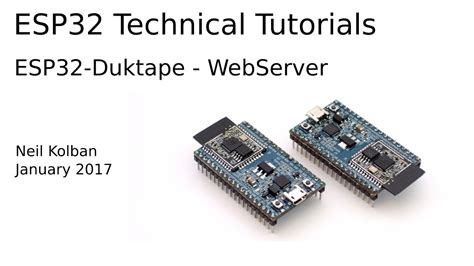 ESP Technical Tutorials ESP Duktape WebServer YouTube