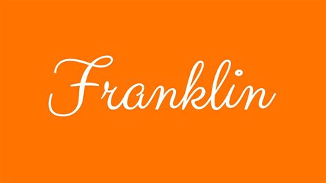 Learn How To Sign The Name Franklin Stylishly In Cursive Writing Youtube