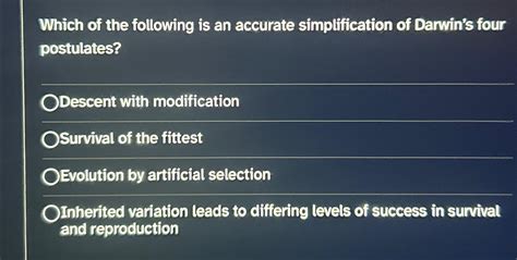 Solved Which Of The Following Is An Accurate Simplification
