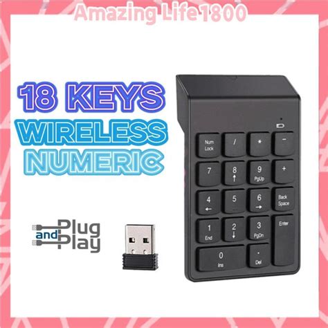 Wireless 18 Keys Number Pad Keyboard With 2 4g Usb Receiver Numeric