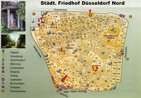 Der Friedhof Düsseldorf Nord Plan