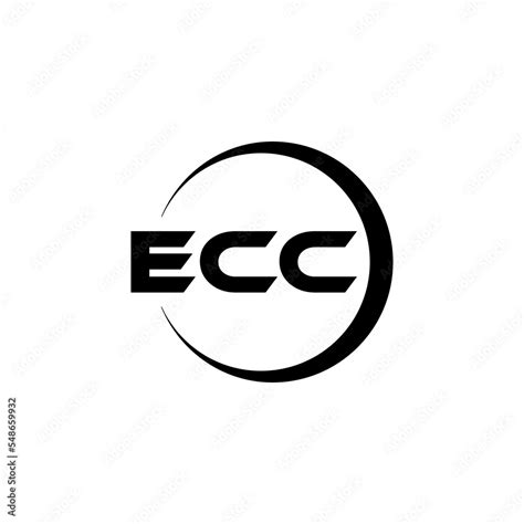 Ecc Letter Logo Design With White Background In Illustrator Cube Logo