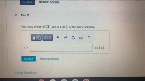 Solved An Intravenous Saline Solution Contains 158 Meq L