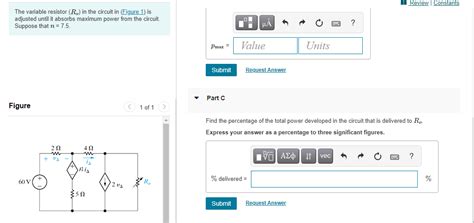 Solved 1 Review Constants The Variable Resistor R In The Chegg Com