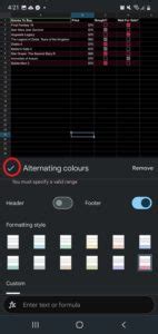 Google Sheets How To Alternate Row Or Column Colors Tech Junkie