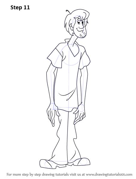 How To Draw Shaggy From Scooby Doo Scooby Doo Step By Step DrawingTutorials101 Com