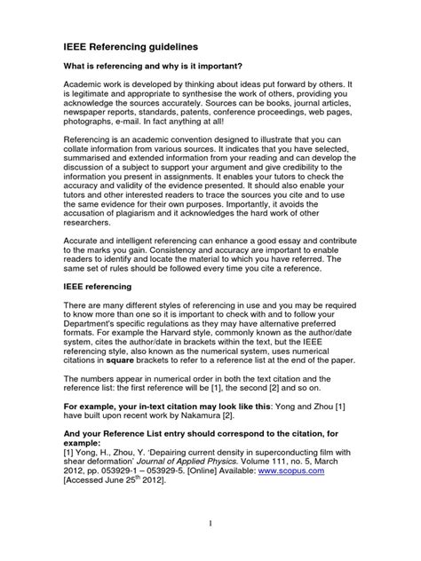 Ieee Referencing Download Free Pdf Citation
