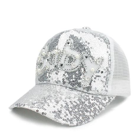 Летняя детская бейсбольная кепка детская Милая шапка с буквенным принтом расшитая блестками