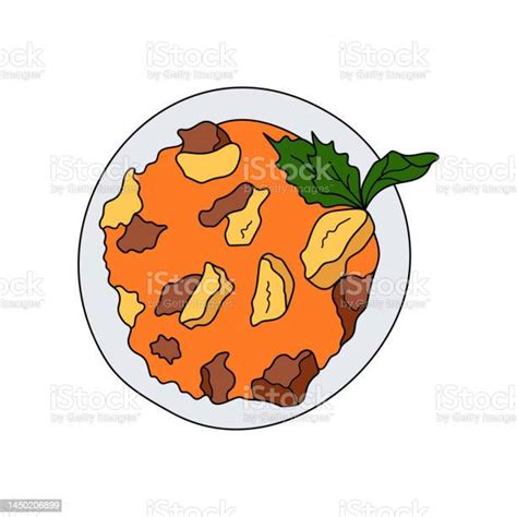 야채와 고기와 함께 매운 야채 스튜 불가리아 전통 음식 벡터 손으로 그린 그림입니다 메뉴 카페 비스트로 레스토랑을위한 디자인 요소 0명에 대한 스톡 벡터 아트 및 기타