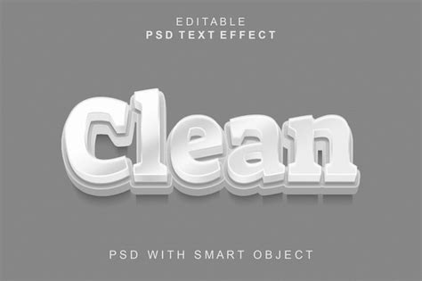 Premium PSD Clean D Text Effect
