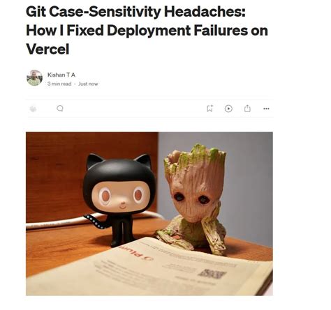 Git Nextjs Vercel Codingtips Medium Kishan T A