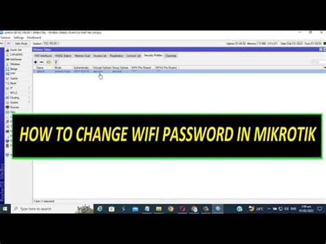 How To Change Wifi Password In Mikrotik Router L ITC Tutorial YouTube