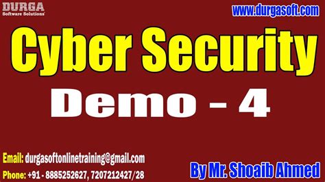 Cyber Security Tutorials Demo 4 By Mr Shoaib Ahmed On 07 12 2023 7pm Ist Youtube