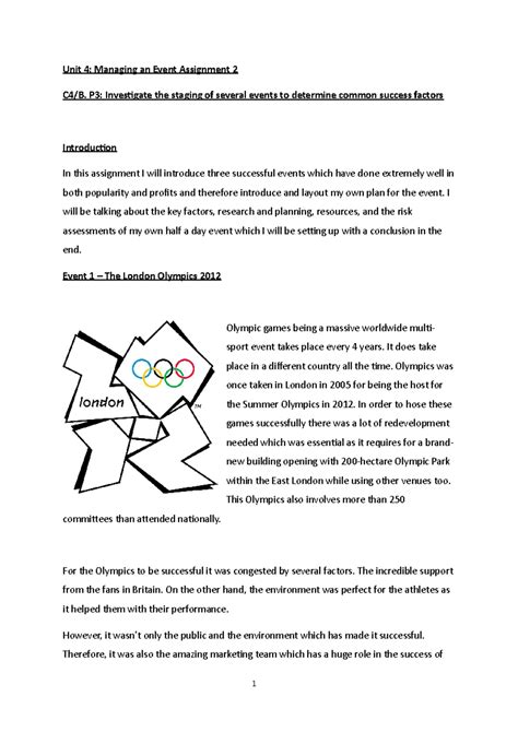 Unit 4 Managing An Event Assignment 2 P3 Investigate The Staging
