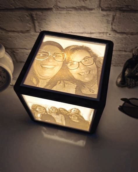 Lithophane Cube Wiht Photos Perfect Gift For Valentines Father Mother Girlfriend Babefriend