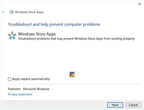 Windows Store Apps Troubleshooter For Windows 11 10