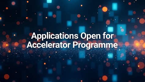 Applications Open For Ai Accelerator Programme Datatunnel