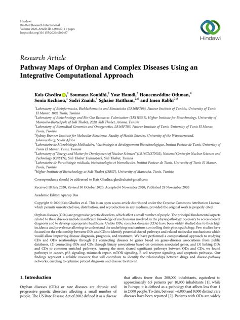 Pdf Pathway Maps Of Orphan And Complex Diseases Using An Integrative