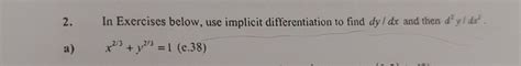solved in exercises below use implicit differentiation to